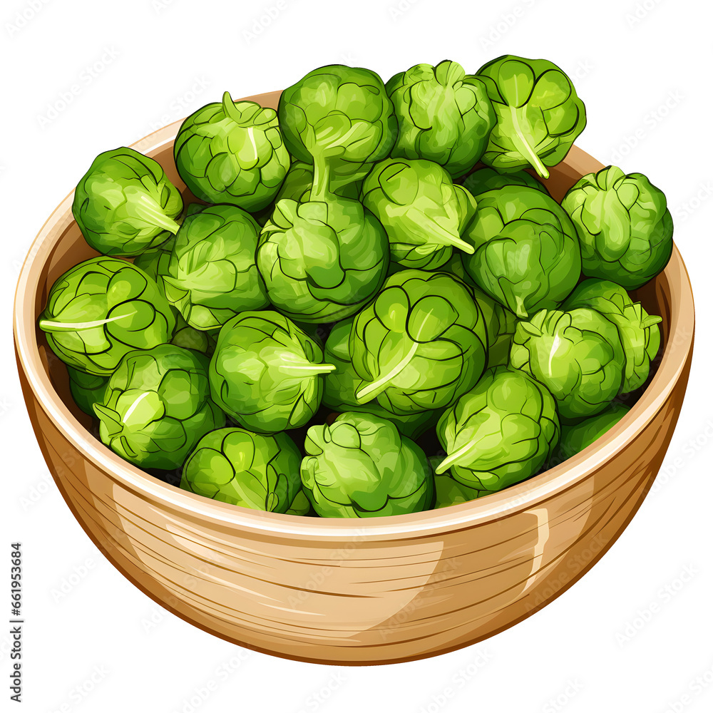 cartoon clipart of Brussels Sprouts, food clipart, vegetables clipart ...