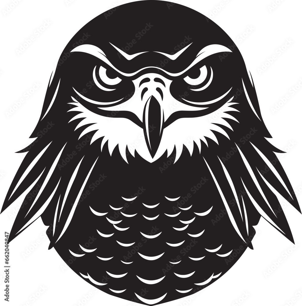 Iconic Flight of Onyx Vector Predatory Charm Sculpted Predator Emblem ...