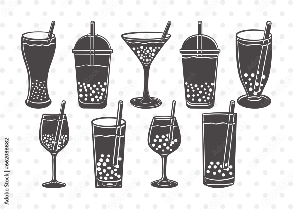 Стоковий вектор Milkshake Clipart SVG Cut File | Drink Shake Svg | Root ...