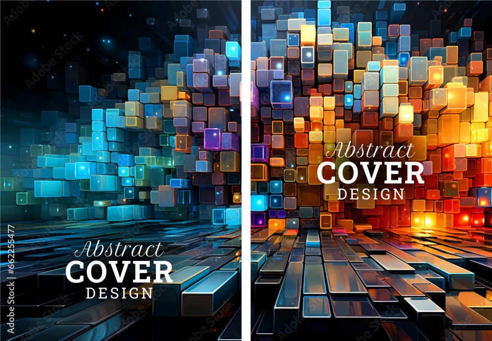Abstract cover template design set for Brochure, Annual Report ...
