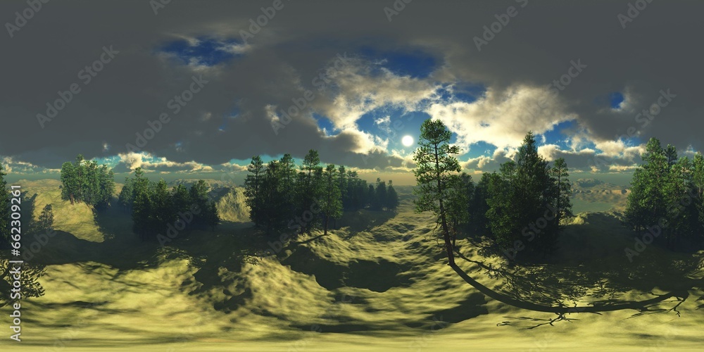 HDRI, environment map , Round panorama, spherical panorama, equidistant ...