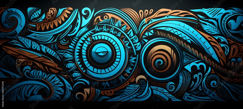 Colorful african abstract art shapes on pastel background. Ethnical ...