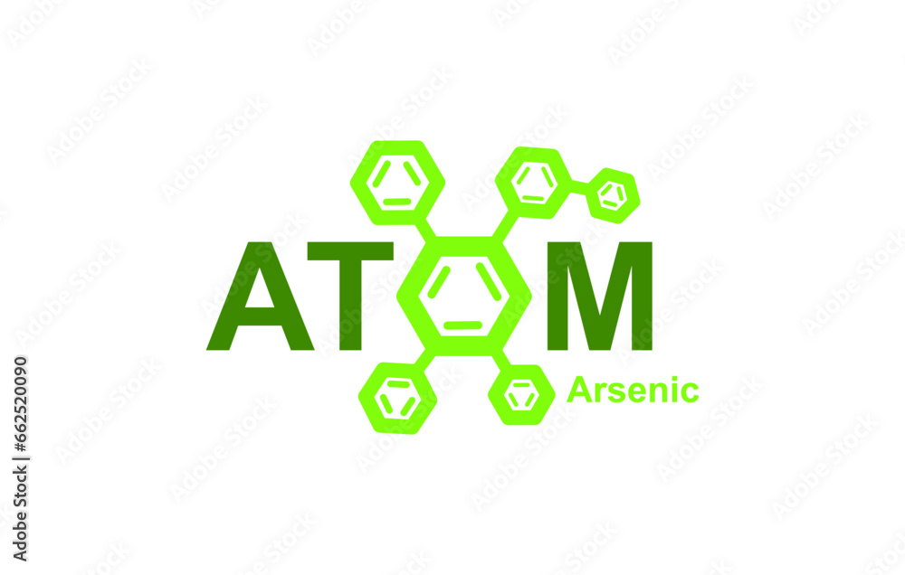 modern logo design for the word Atom. Atoms belong to the periodic ...