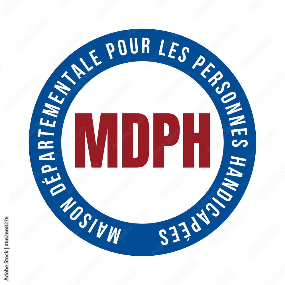 Symbole MDPH maison départementale des personnes handicapées Stock ...