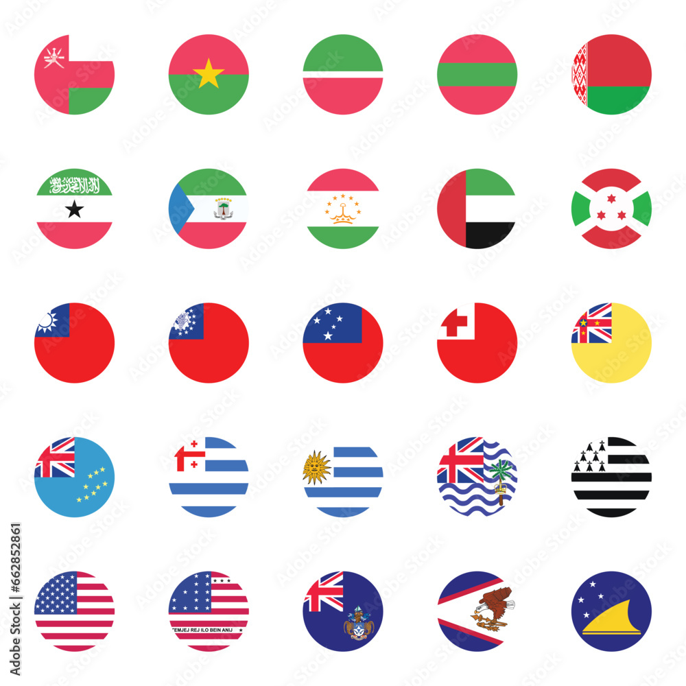 World national flags vector illustrations. Stock Vector | Adobe Stock
