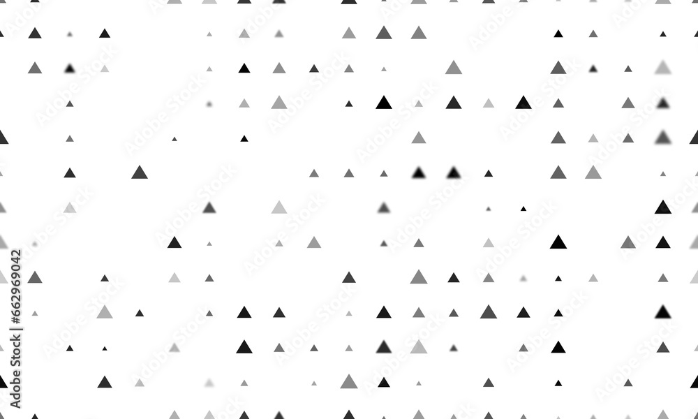 Seamless background pattern of evenly spaced black triangle symbols of ...