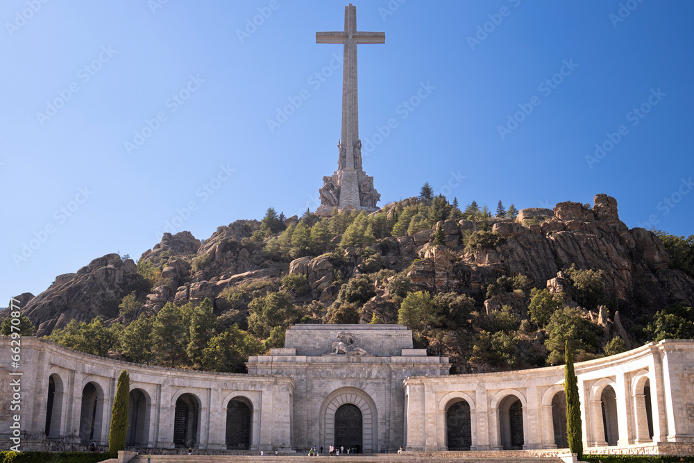 In the heart of nature, this towering cross stands as a symbol of faith ...