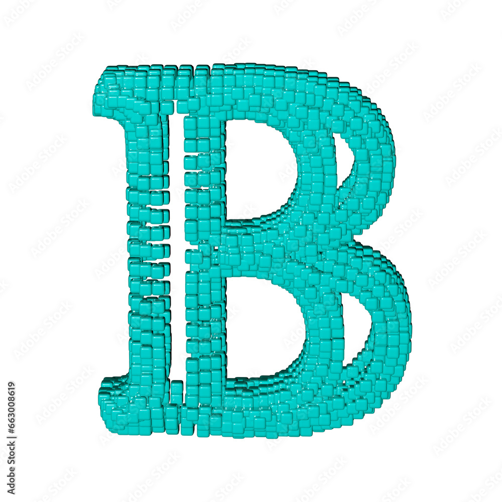 Symbol made of menthol cubes. letter b Stock Illustration | Adobe Stock