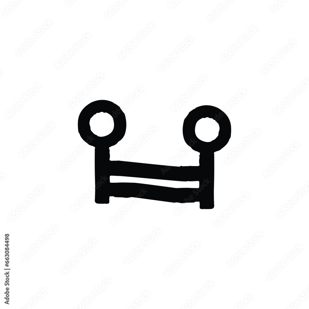 Road barrier icon. Simple style traffic poster background symbol. Road ...