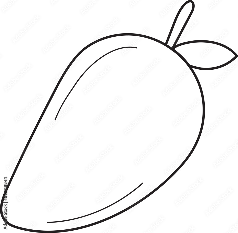 mango hand drawn outline Stock Vector | Adobe Stock