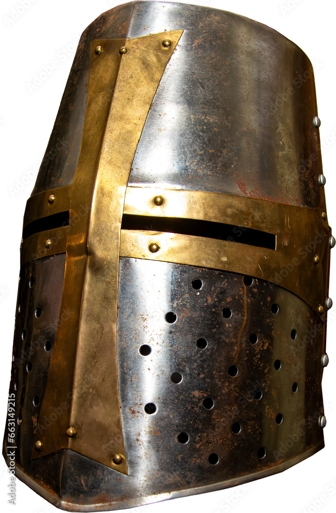 Medieval knight's helmet on transparent background, high resolution png ...