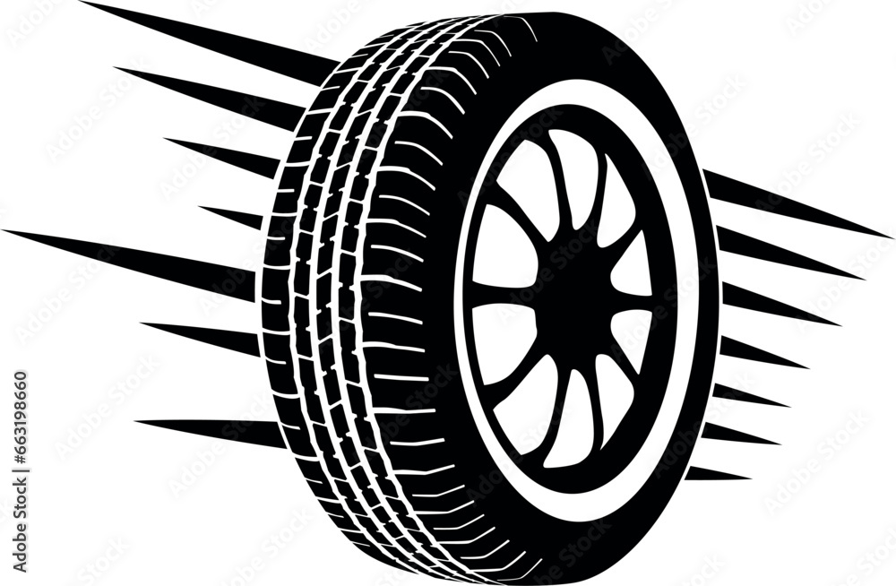 Tire SVG Cut File for Cricut and Silhouette, EPS ,Vector, PNG , JPEG ...