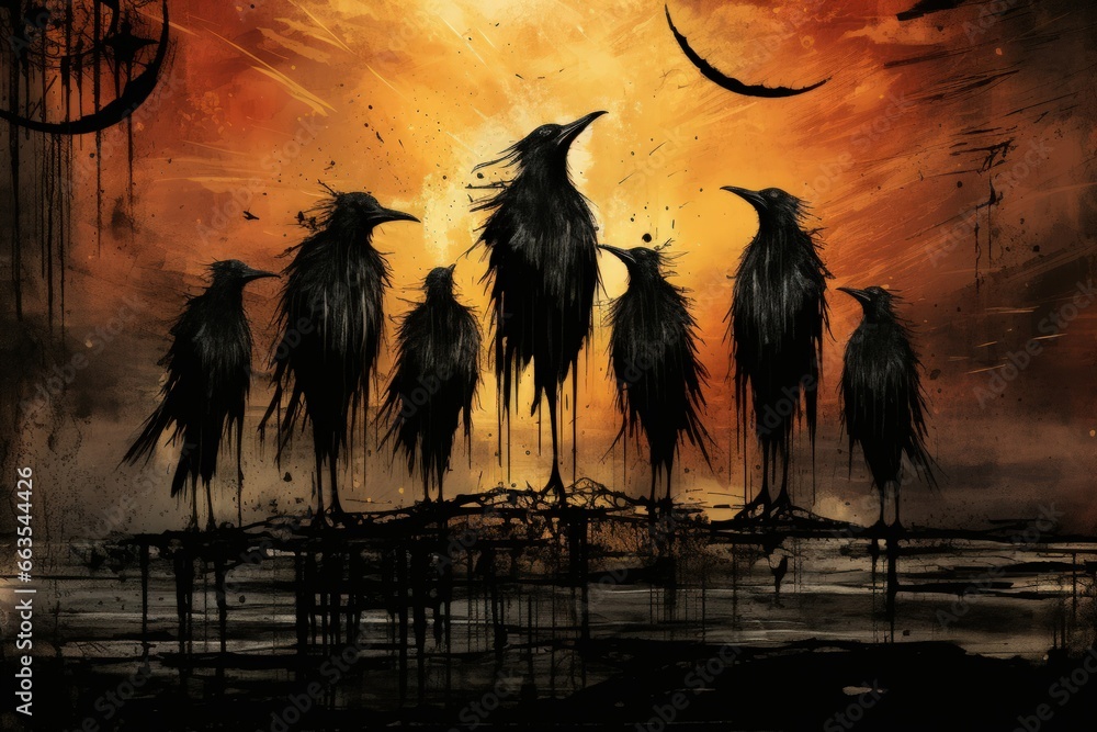Cursed wereravens, trapped in a cycle of human and raven forms ...