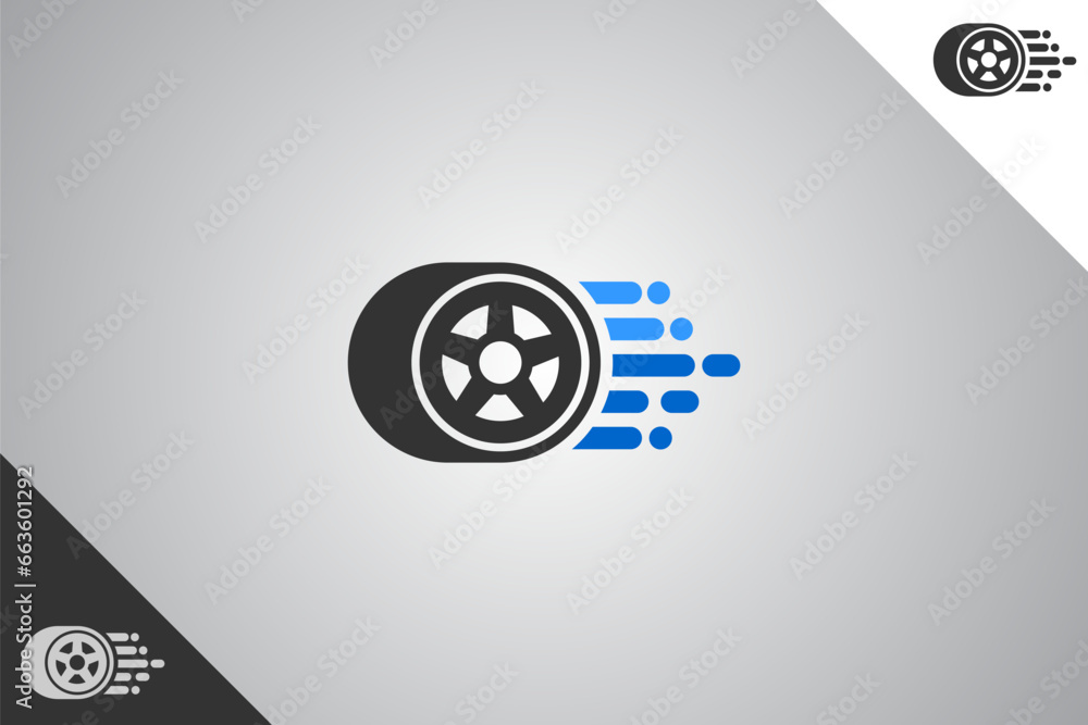 Rims and wheel logo. Minimal and modern logotype. Auto garage ...