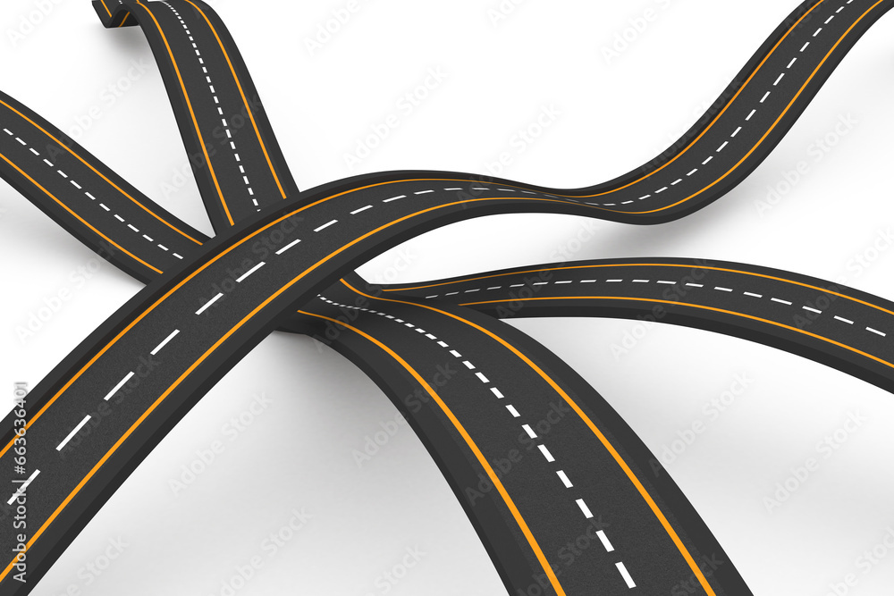 Digital png illustration of many black road lanes on transparent ...
