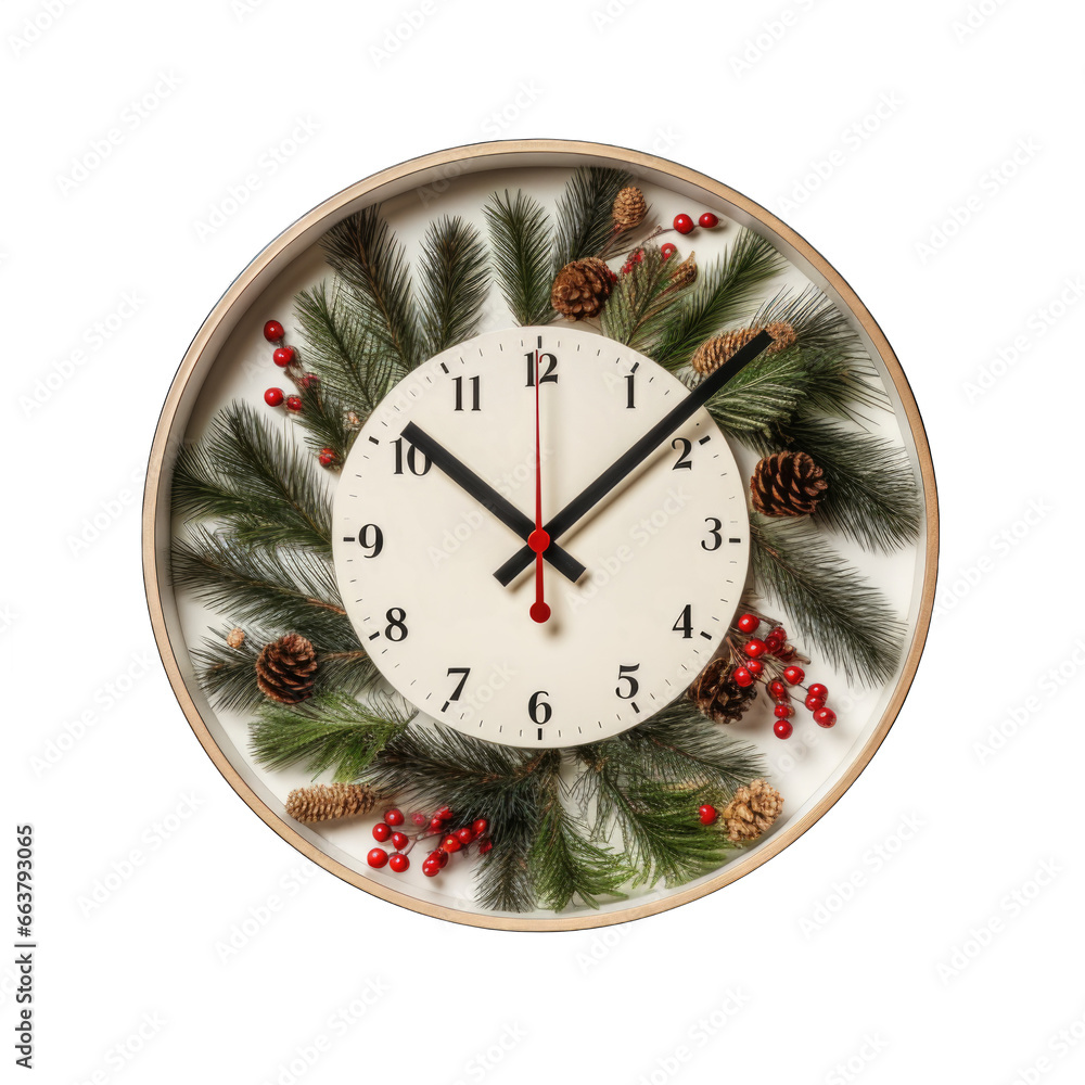 Wall clock isolated on transparent background Stock Illustration ...