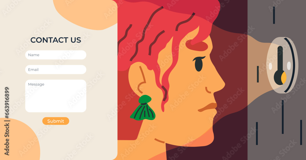 Contact us. Vector illustration. Technology has redefined communication ...