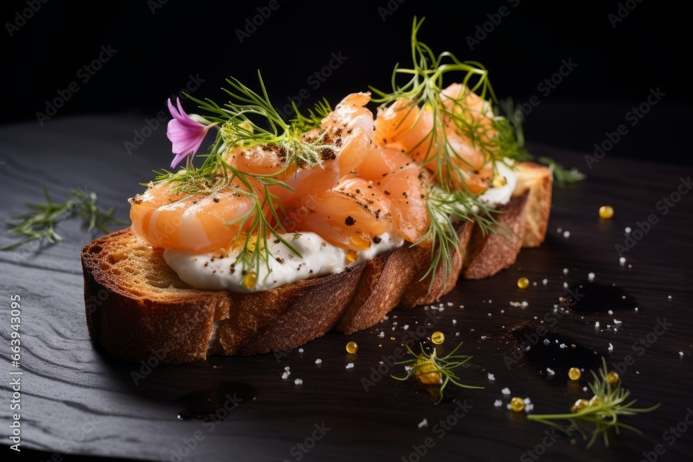 Toast Skagen: A Delectable Swedish Seafood Delicacy, Capturing the ...