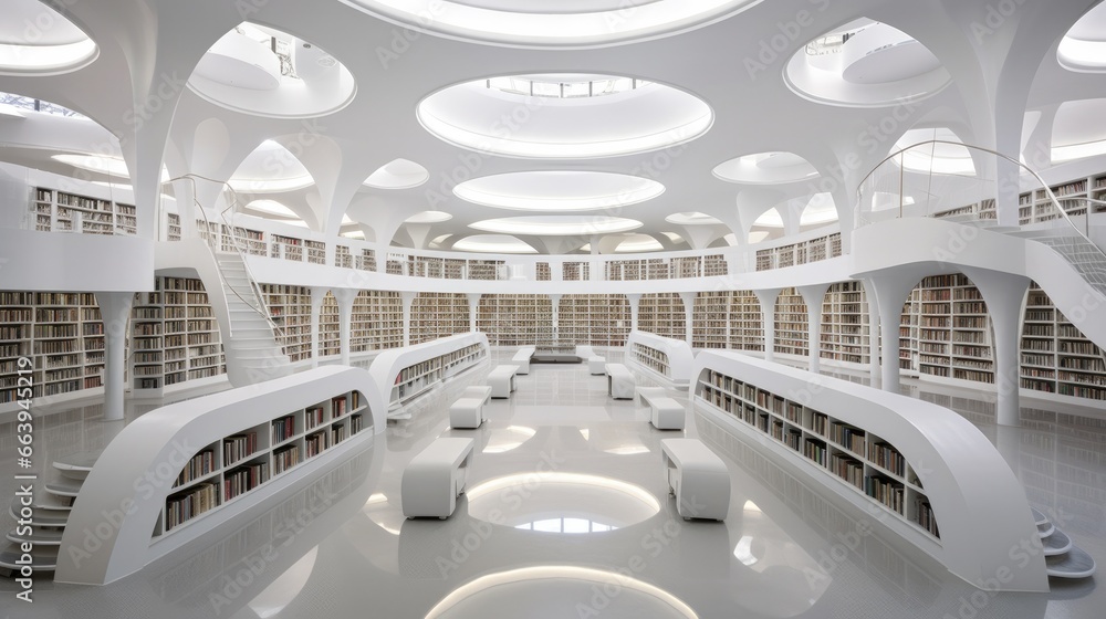 Chinese high school library with amazing space and light where learning ...
