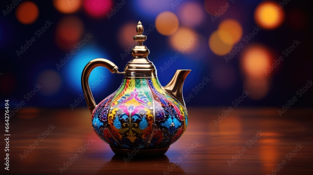 Colorful background featuring an Arabic coffee pot Inspiration from ...
