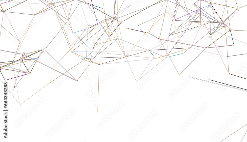 Gene lines and nodes, biological gene structure, 3d rendering. Stock ...