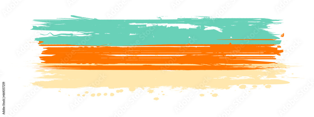 Vector Paint Brush Stroke Banner Header Sign with Transparent ...