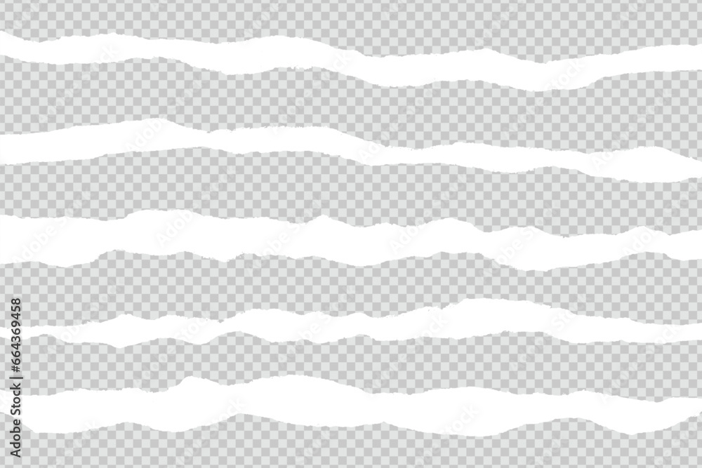 Torn paper blank transparent background with ripped cardboard, rip ...