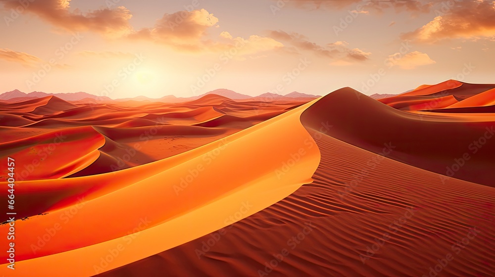 Desert with magical sands and dunes as inspiration for exotic ...