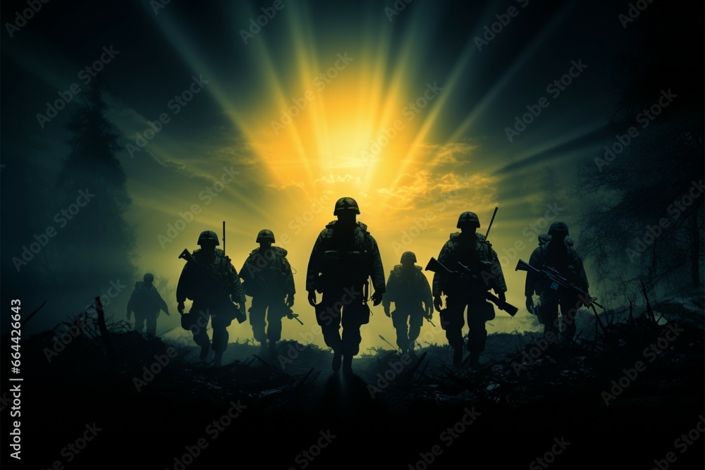 Ghost Soldiers Enigmatic war silhouettes, haunting symbols of sacrifice ...
