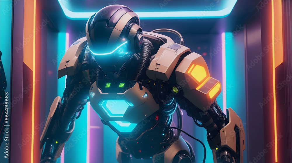 Artificial intelligence robots attack futuristic corporate security ...