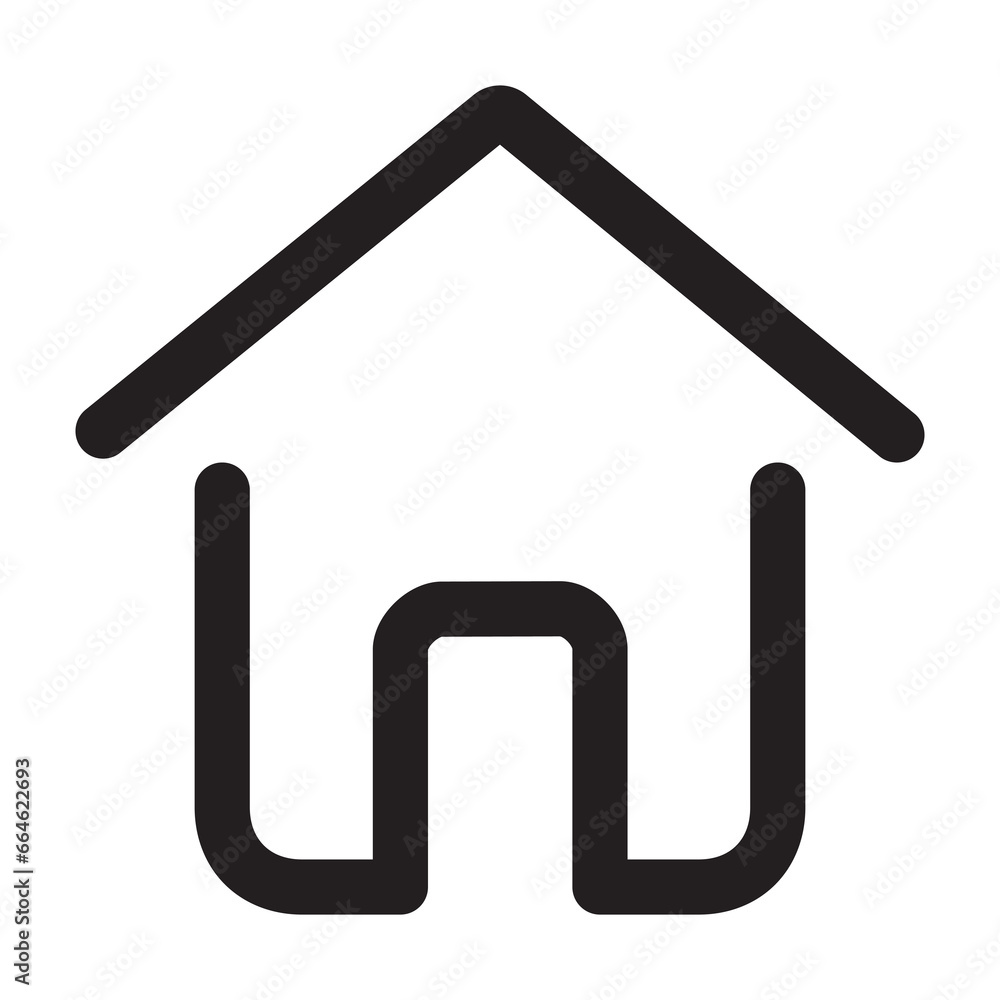 House icon, transparent background png Stock Illustration | Adobe Stock
