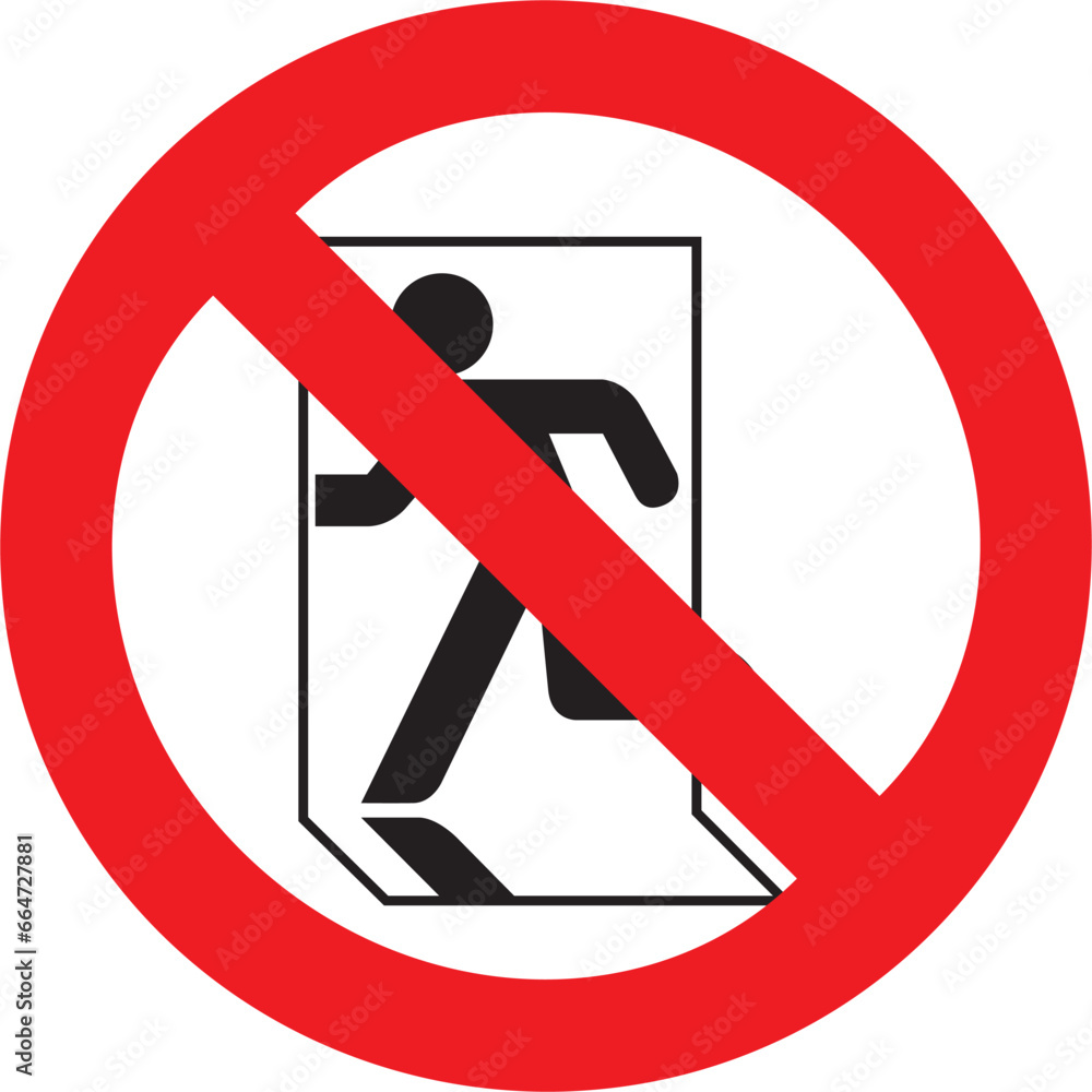 prohibido, no salga por aqui, salida de emergencia, atencion ...