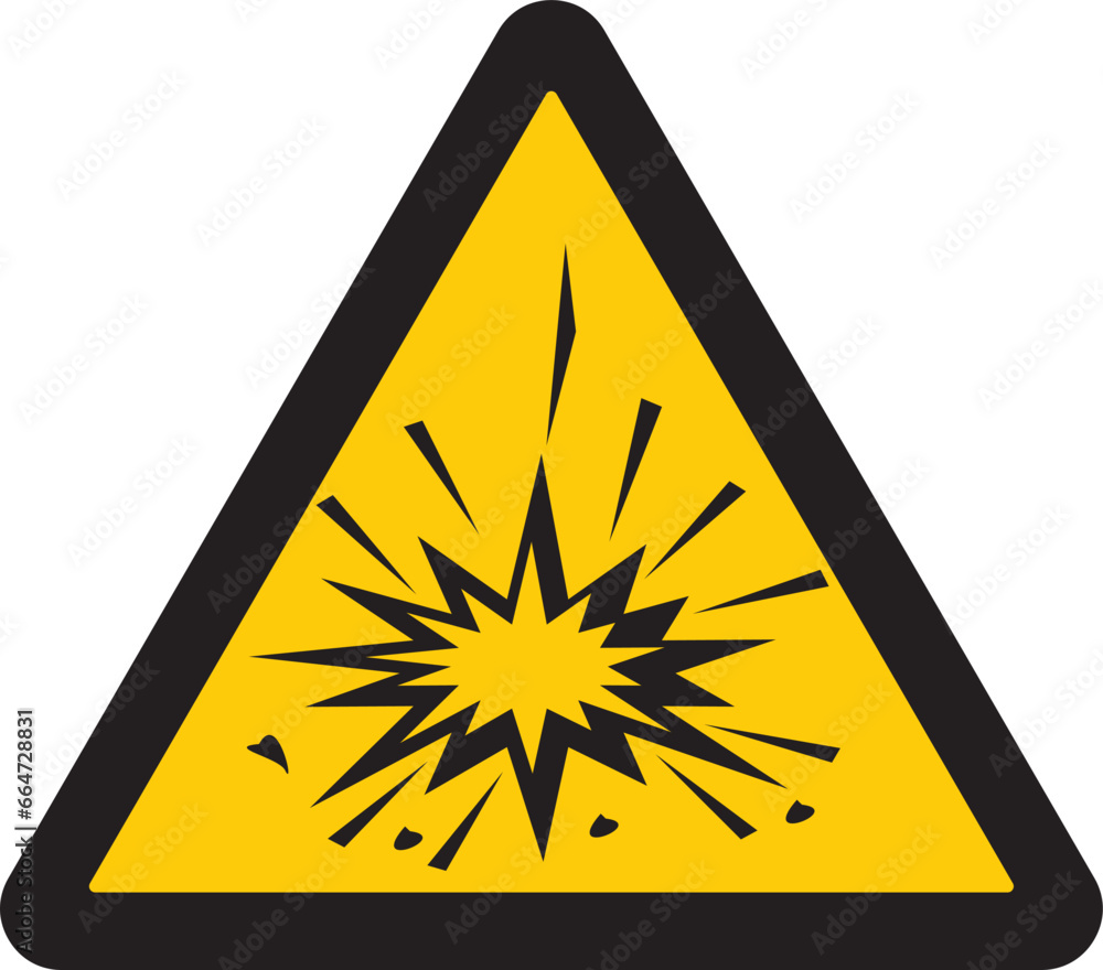 precaución, elementos explosivos, riesgo de lesión, incendio, atención ...
