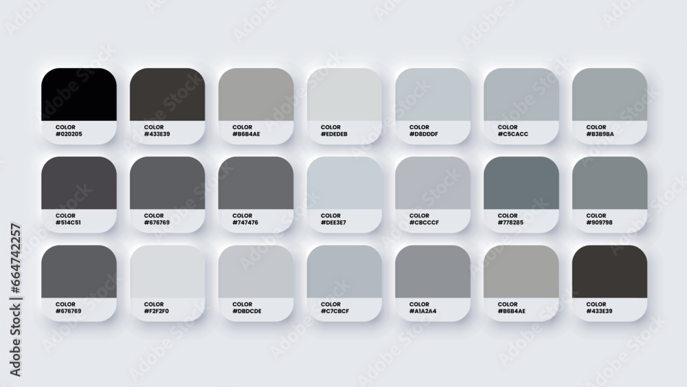 Stock-Vektorgrafik „Color Palette, Color Swatches in RGB, HEX Colors ...