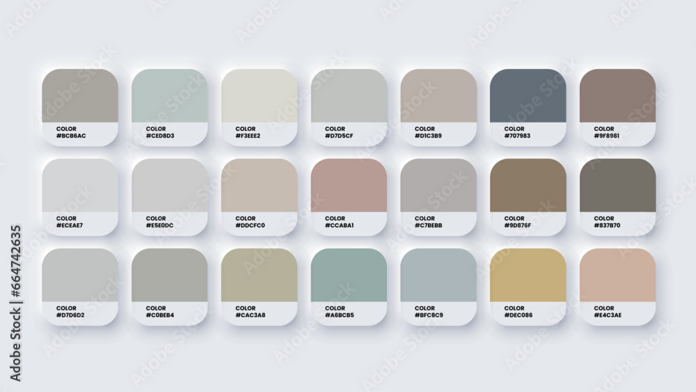 Color Palette, Color Swatches in RGB, HEX Colors, Pastel Colour in HEX ...