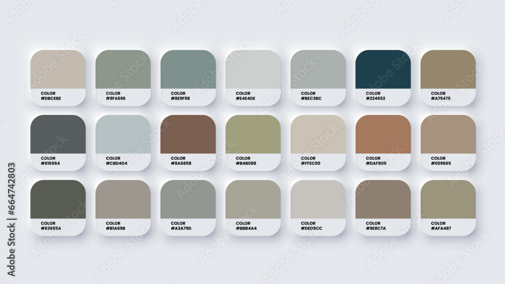 Color Palette, Color Swatches in RGB, HEX Colors, Pastel Colour in HEX ...