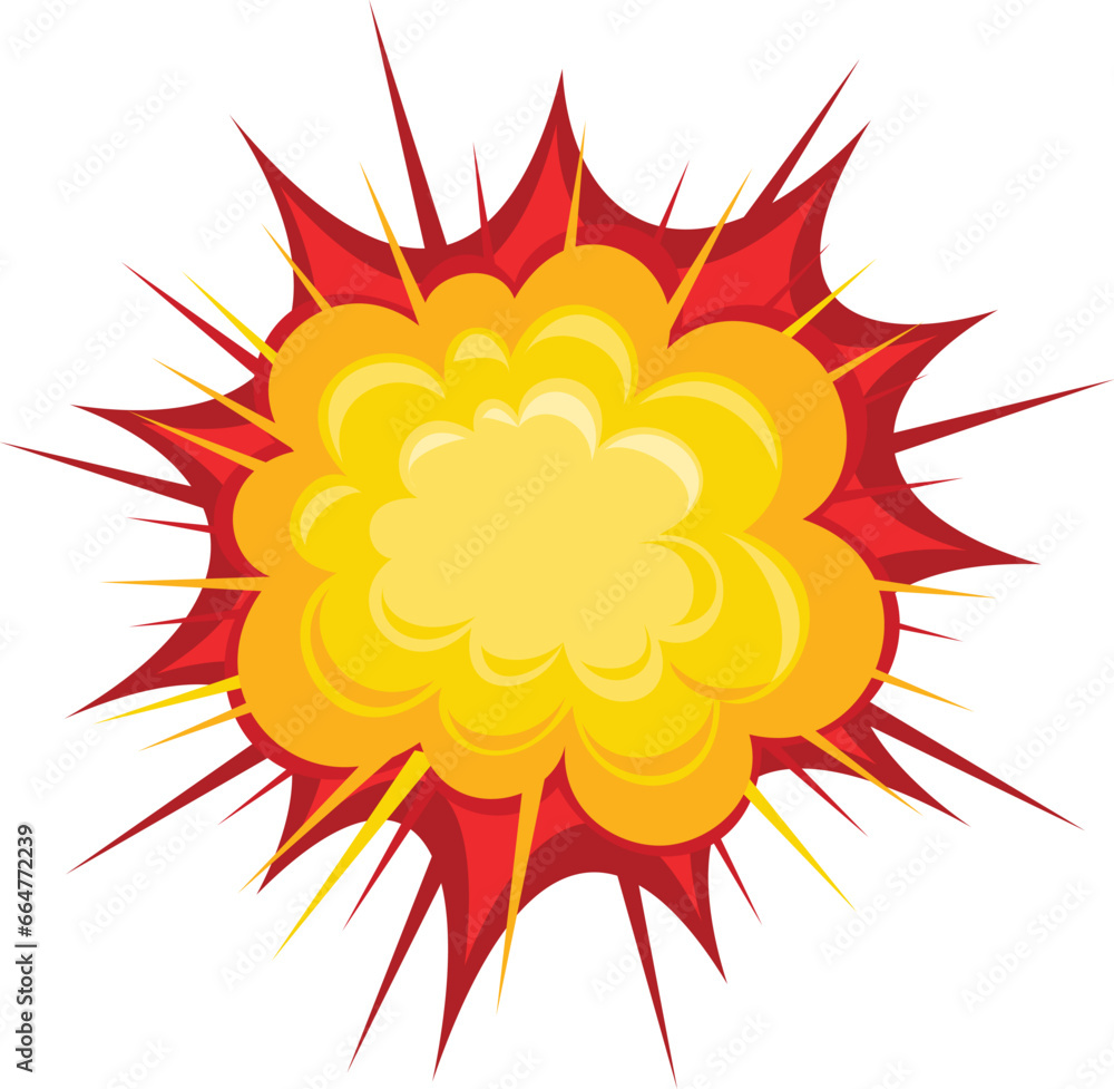 Cartoon Explosion, Cartoon dynamite or bomb explosion, fire set. Boom ...