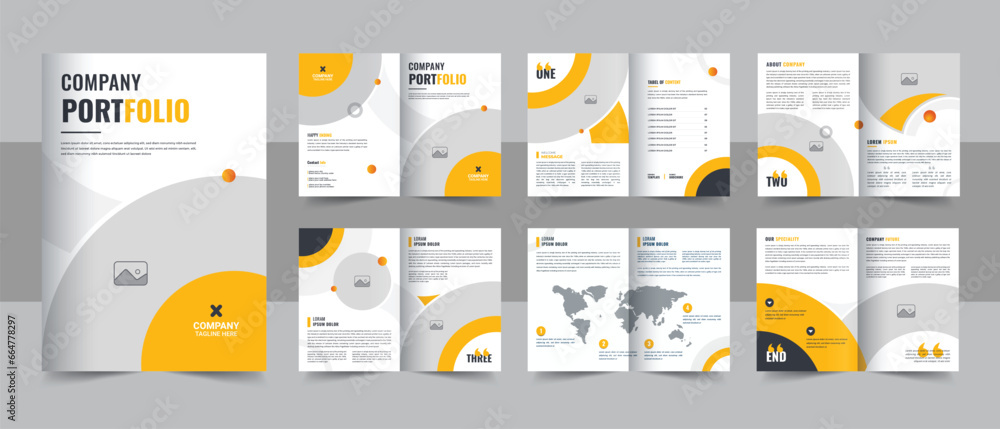 Corporate business presentation guide brochure template with cover ...