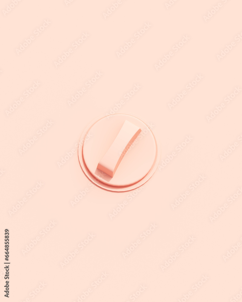 Rose pink button switch round technology design element pink peach ...