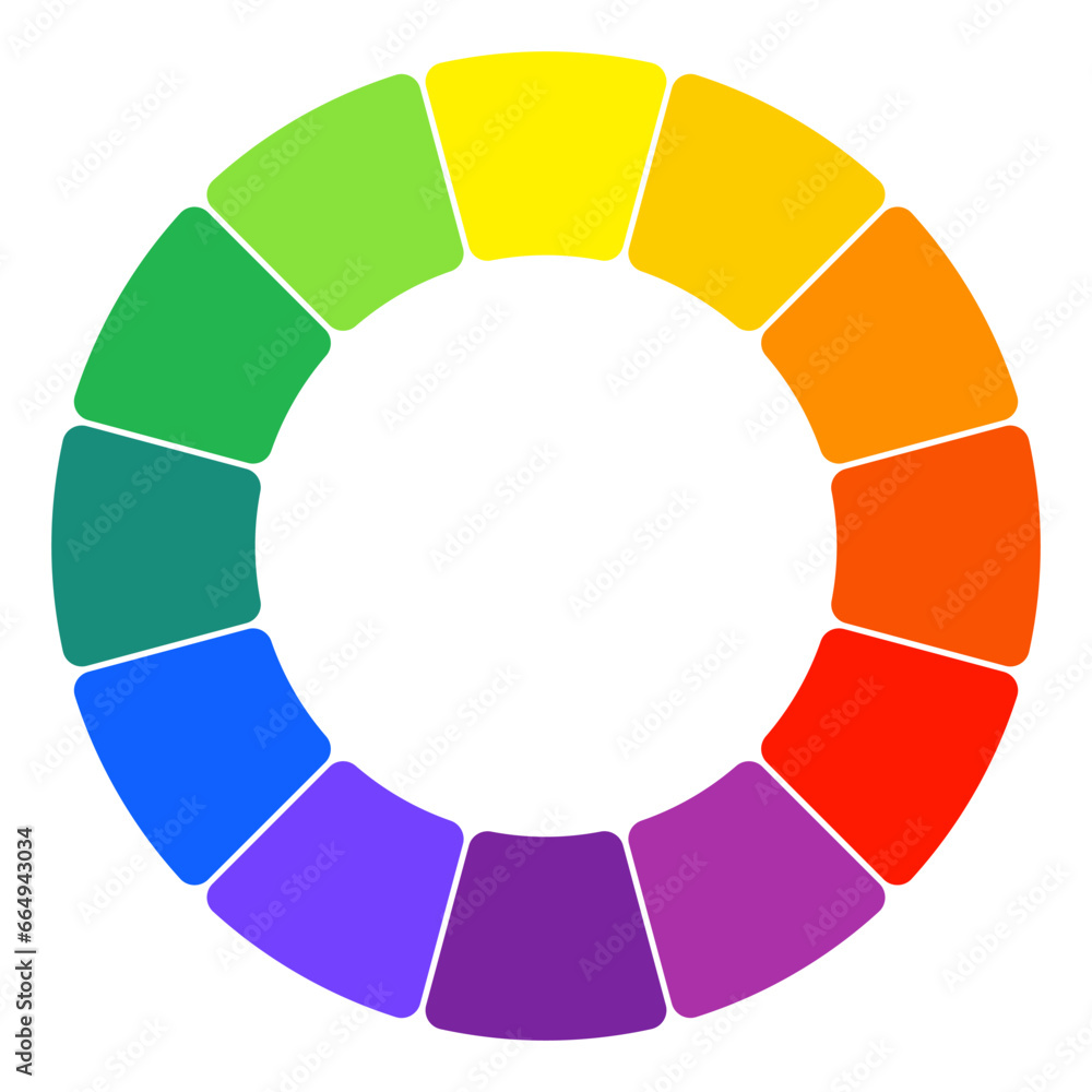 Color wheel. Colour spectrum Circle palette. Vector illustration Stock ...