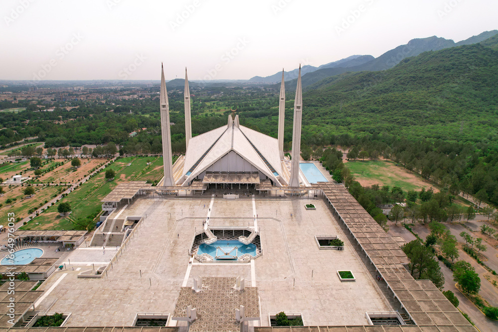 Aerial shot of Islamabad, the capital city of Pakistan showing the ...