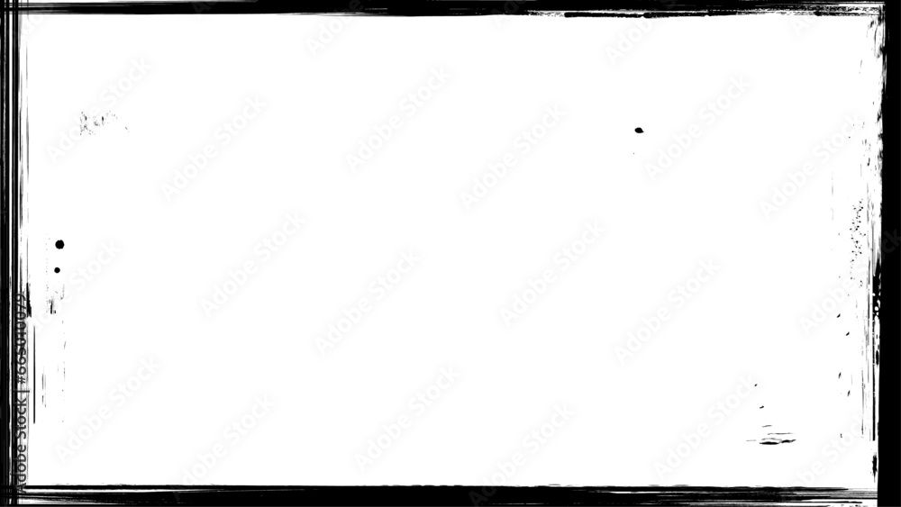 Widescreen 16 9 Grunge Brush Stroke Stain Frame Border Overlay with ...