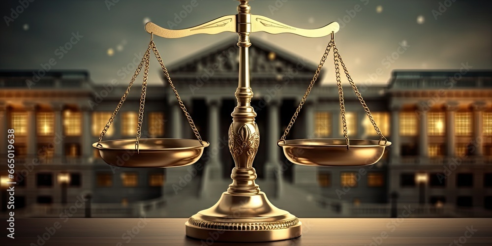 Scales of justice. Timeless symbol of legal balance. Judgment day ...