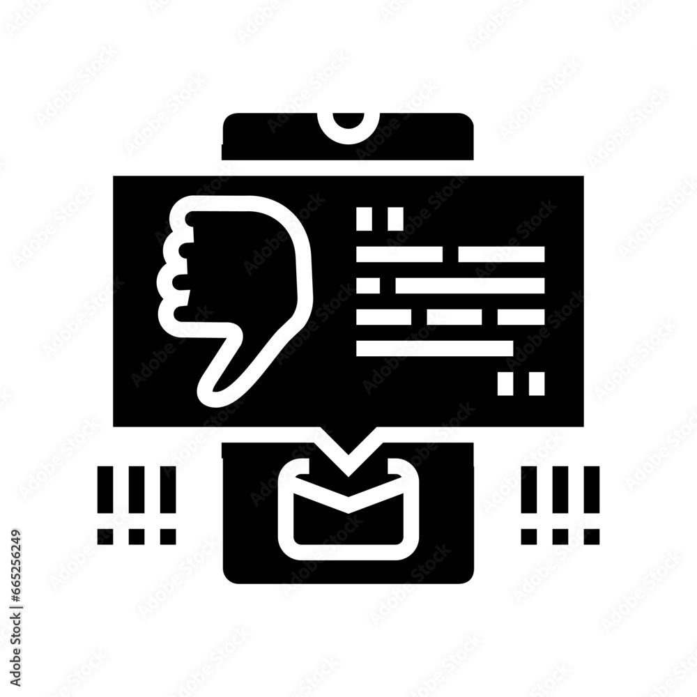 offensive messages cyberbullying glyph icon vector. offensive messages ...