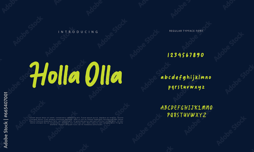 Handwritten Script font. Hand drawn brush style modern calligraphy ...