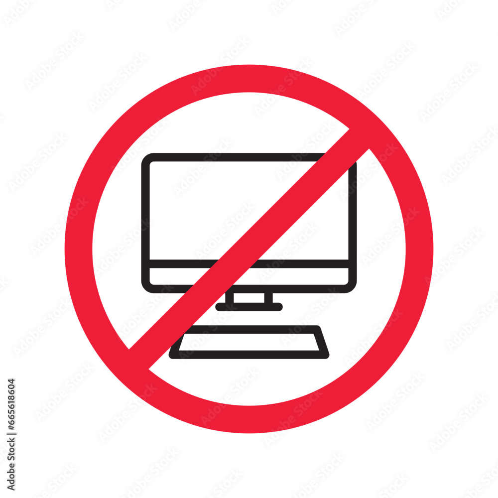 Forbidden Prohibited Warning, caution, attention, restriction label ...