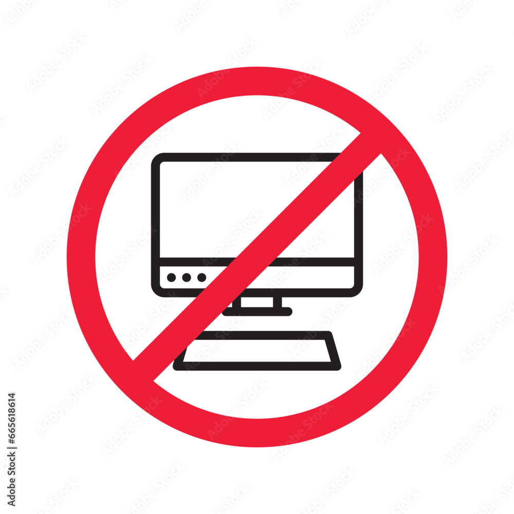 Forbidden Prohibited Warning, caution, attention, restriction label ...