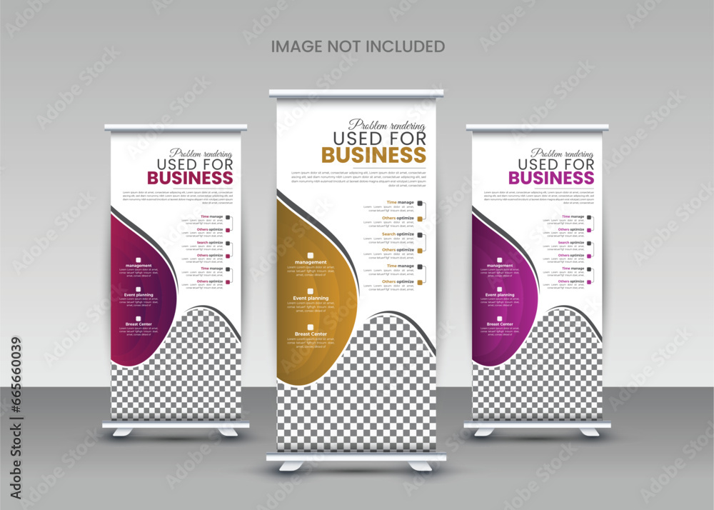 Business Roll up Banner design, a Set of Advertising vertical Template ...
