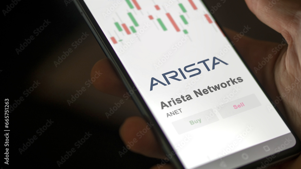 21th October 2023 Santa Clara, California. The logo of Arista Networks ...