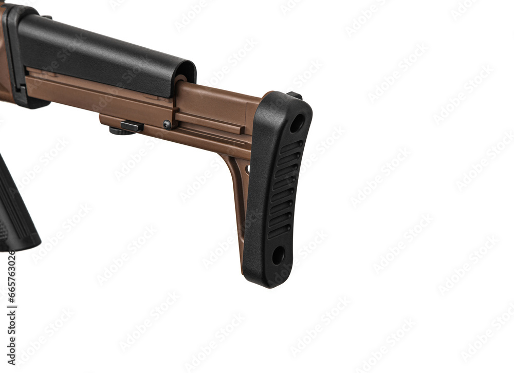 Modern brown automatic rifle. Weapons for police, special forces and ...